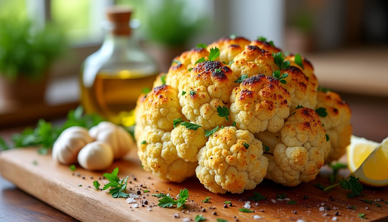 Chou-fleur rôti : recette simple et légère
